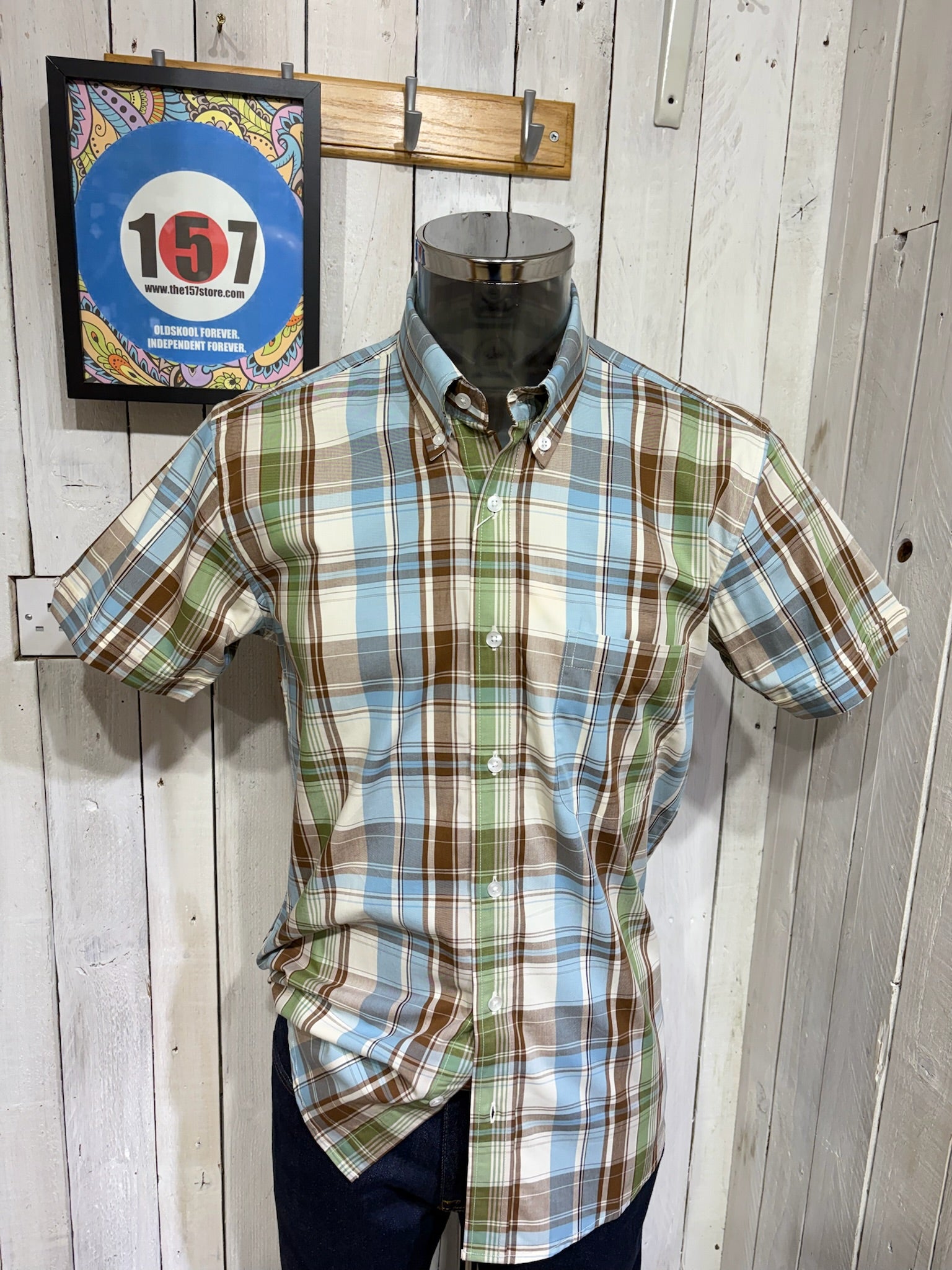 Relco Check Shirt - NEW SS26 - Sky – The157store Menswear