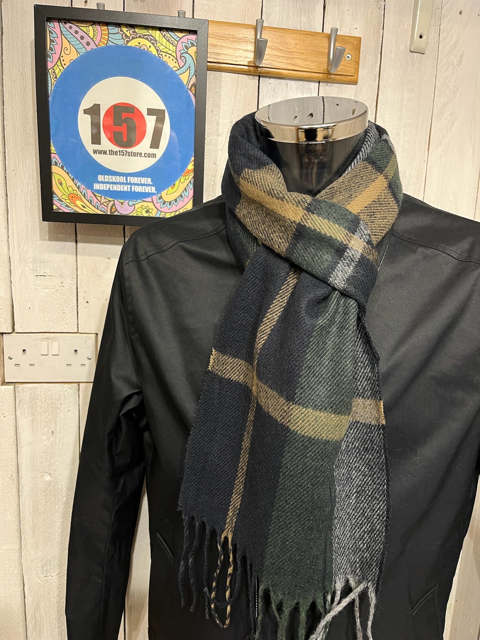 Eastside Norway Scarf - Khaki / Navy – The157store Menswear