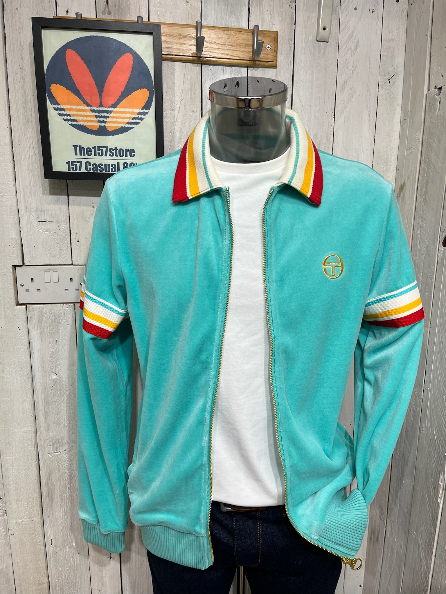 Sergio Tacchini Slice Velour Track Jacket - Pool Blue – The157store ...