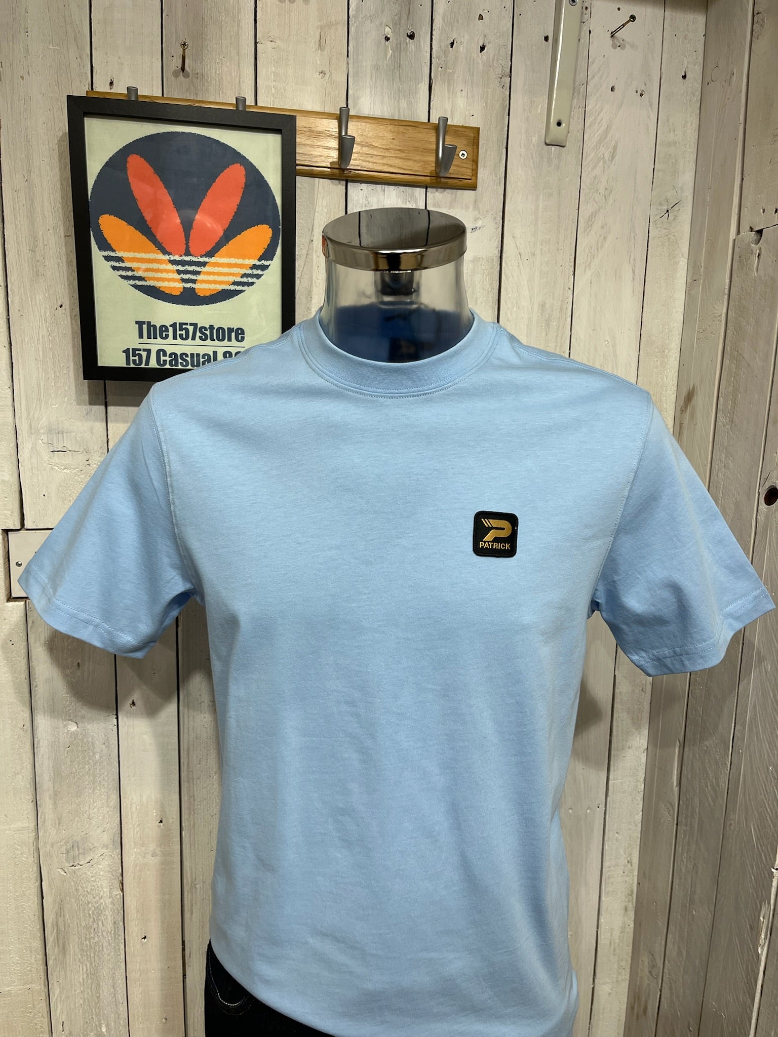 Patrick Gold Label Logo Tee - Sky – The157store Menswear