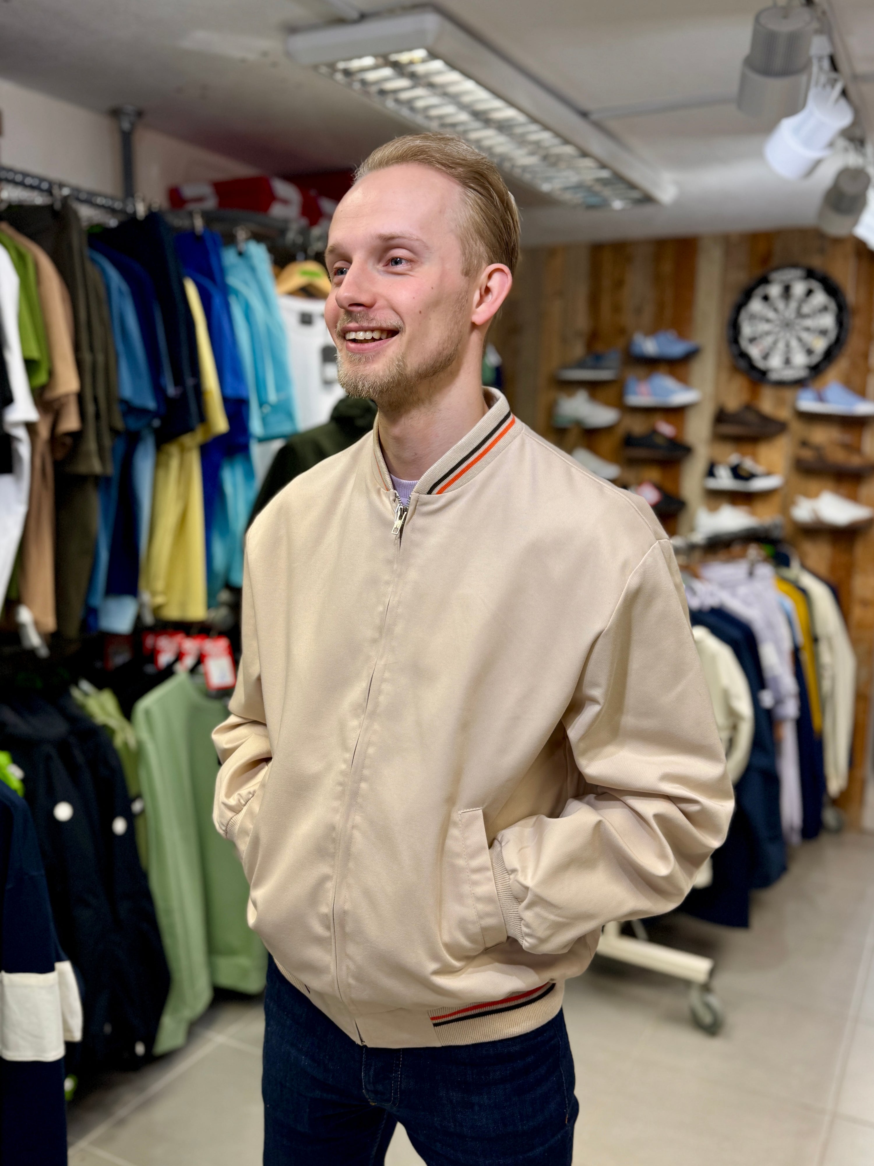 British Classic Monkey (Bomber) Jacket by Relco - Stone – The157store ...