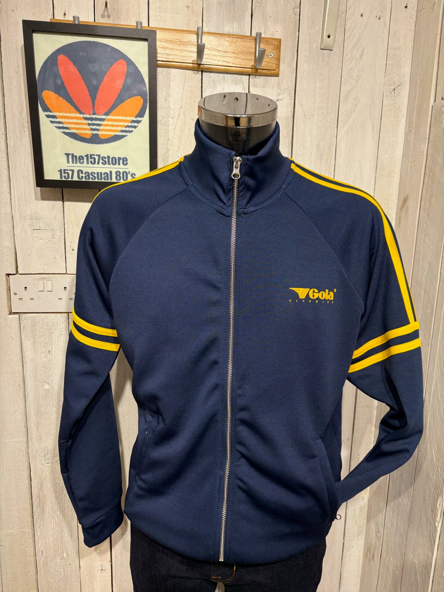 Gola Classics Striped Track Top - Navy / Yellow – The157store Menswear