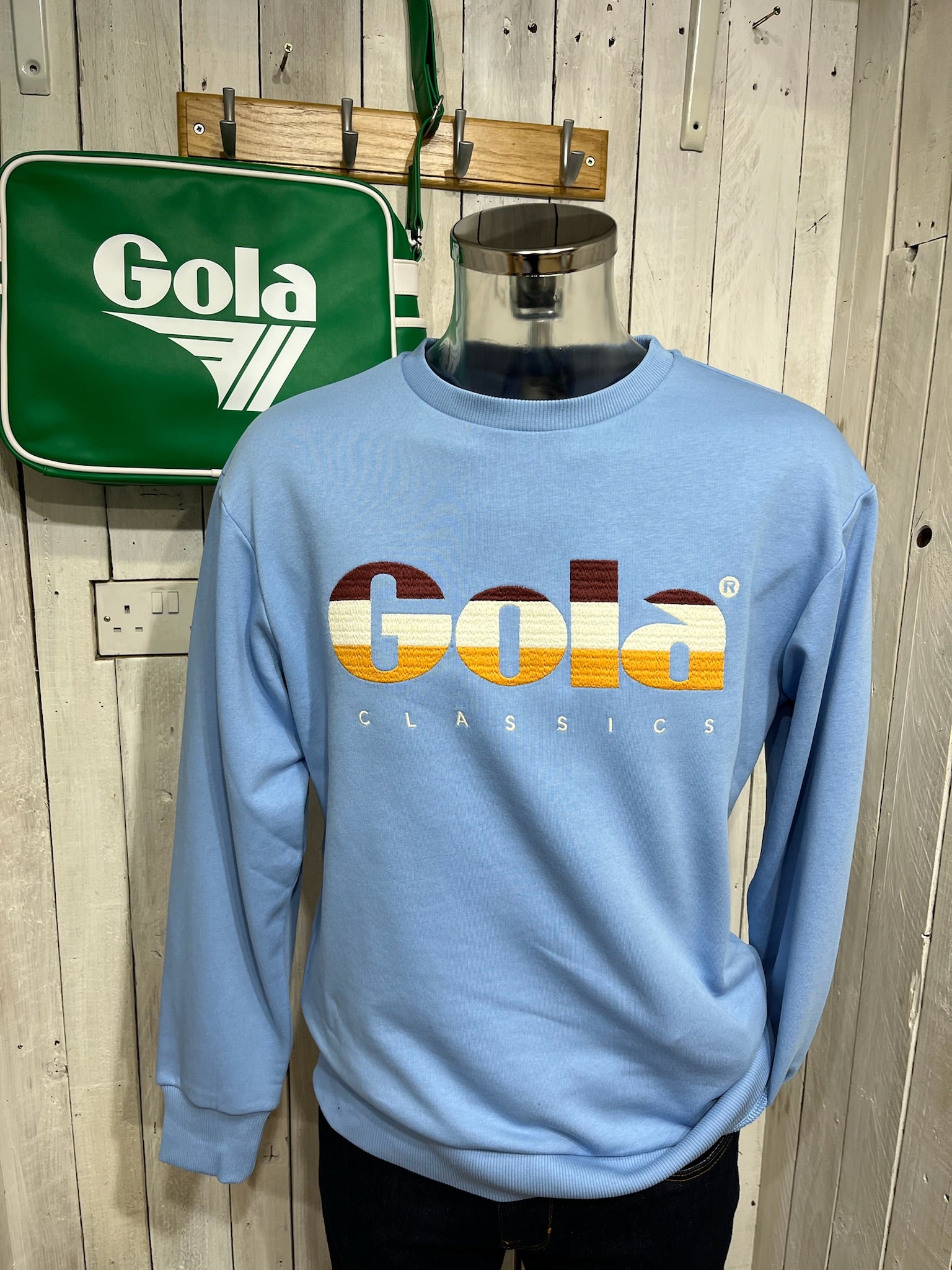 Gola Classics Embroidery Sweat Jumper - Sky Blue – The157store Menswear