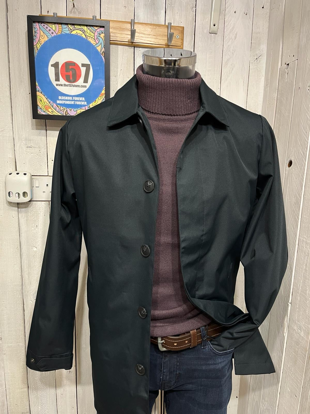 THE GRETNA - Water Resistant Mac - Dark Navy – The157store Menswear