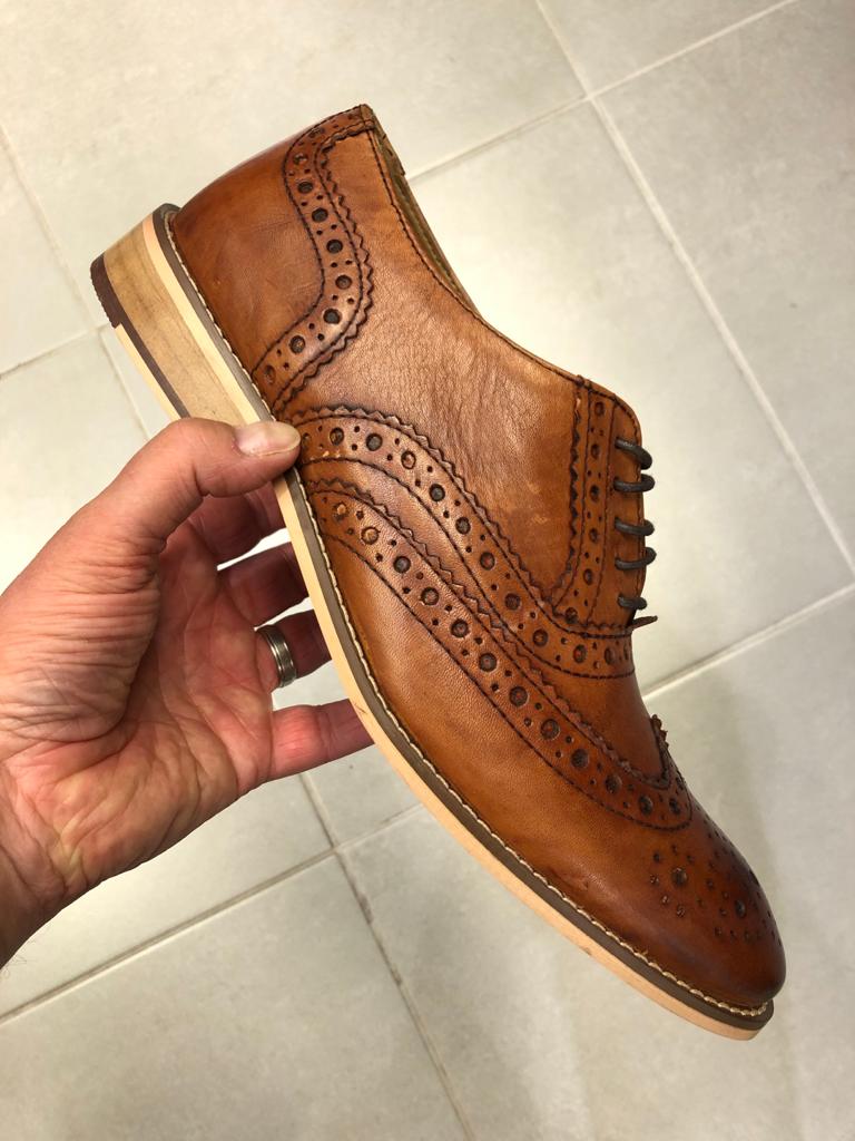 English Style Leather Brogues - Burnished Tan – The157store Menswear